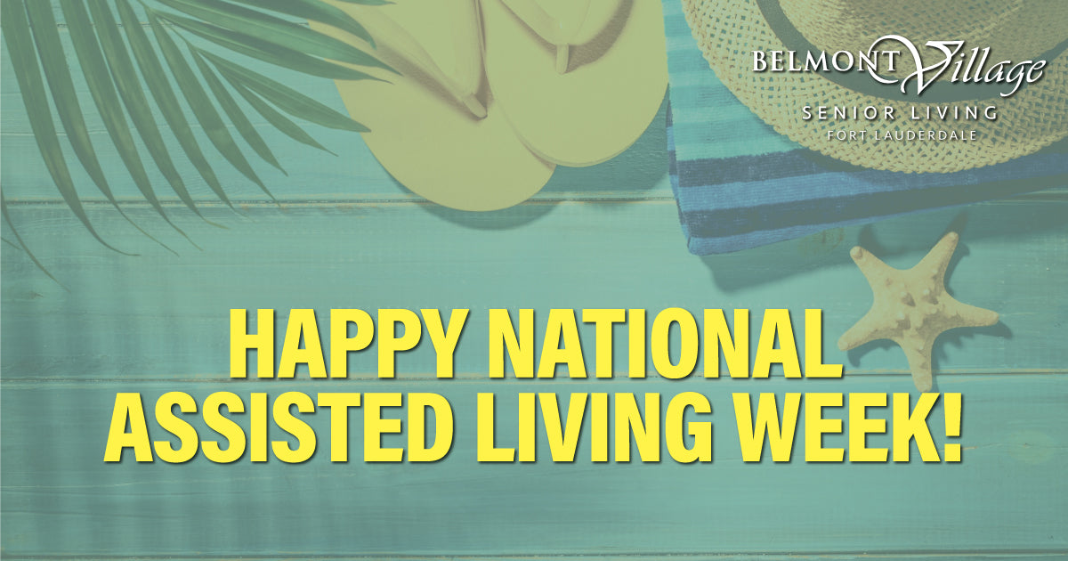 Belmont Village Assisted Living Week Signage Design – Ally Bee Design